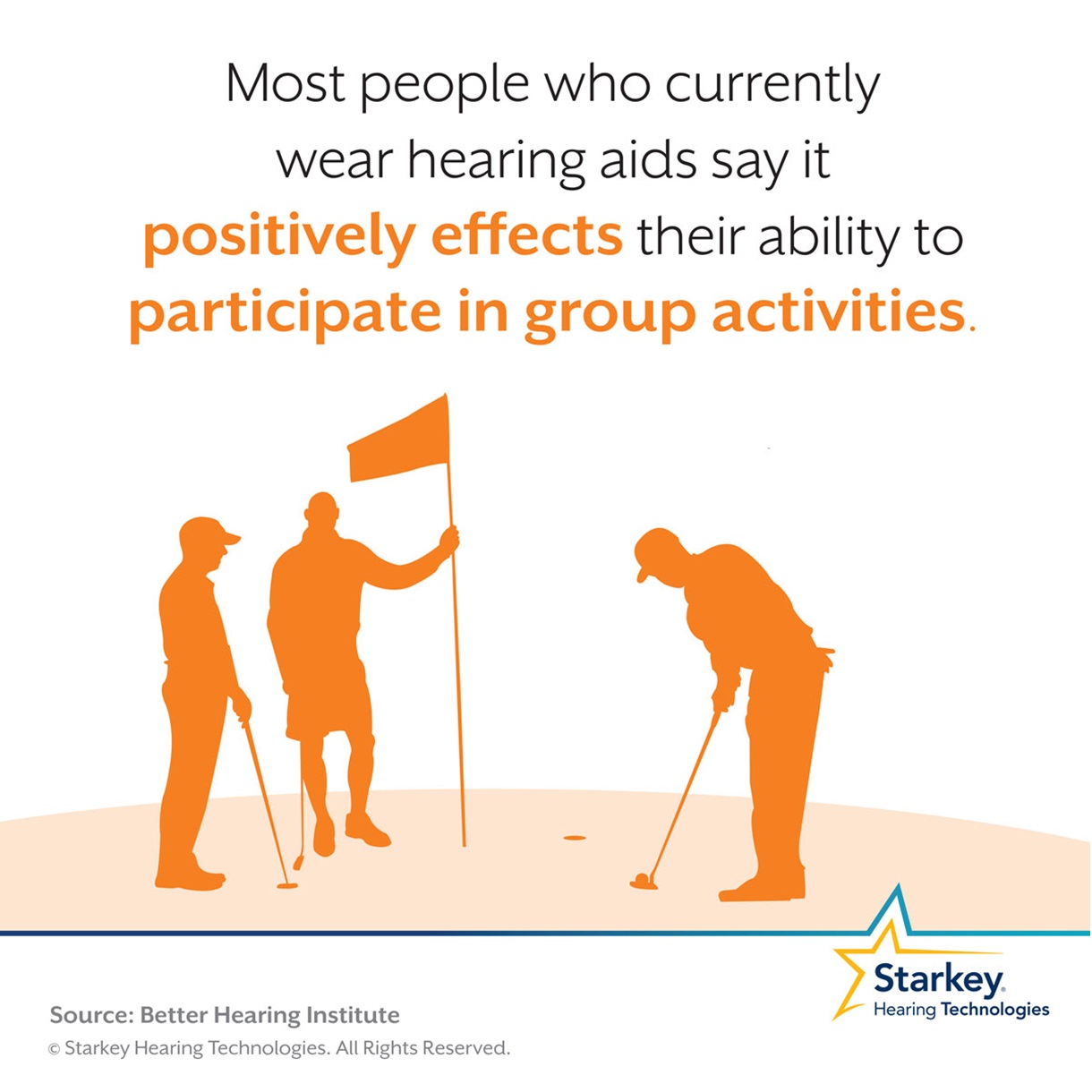 Wearing hearing aids can help improve group participation.